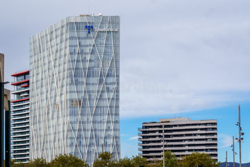 Barcelona, Spain-November 1, 2023. Torre Diagonal Zero is a Skyscraper ...