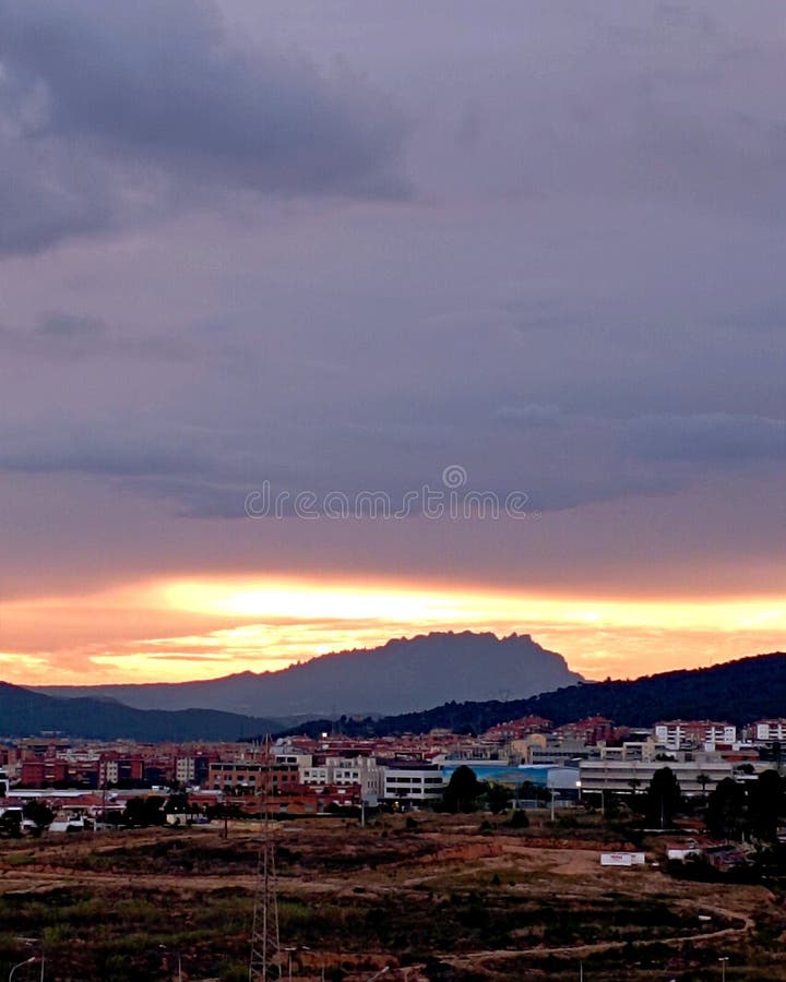 Barcelona. Spain. Sun. Sunset. Love Stock Photo - Image of sunset ...