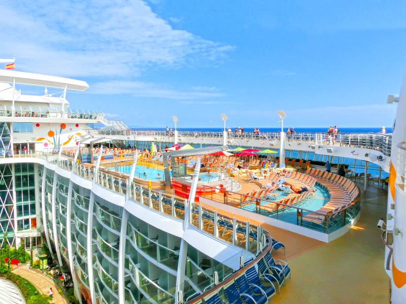 Barcelona, Spaine - September 06, 2015: Royal Caribbean, Allure ... Barcelona, Spaine - September 06, 2015: Royal Caribbean, Allure ...
