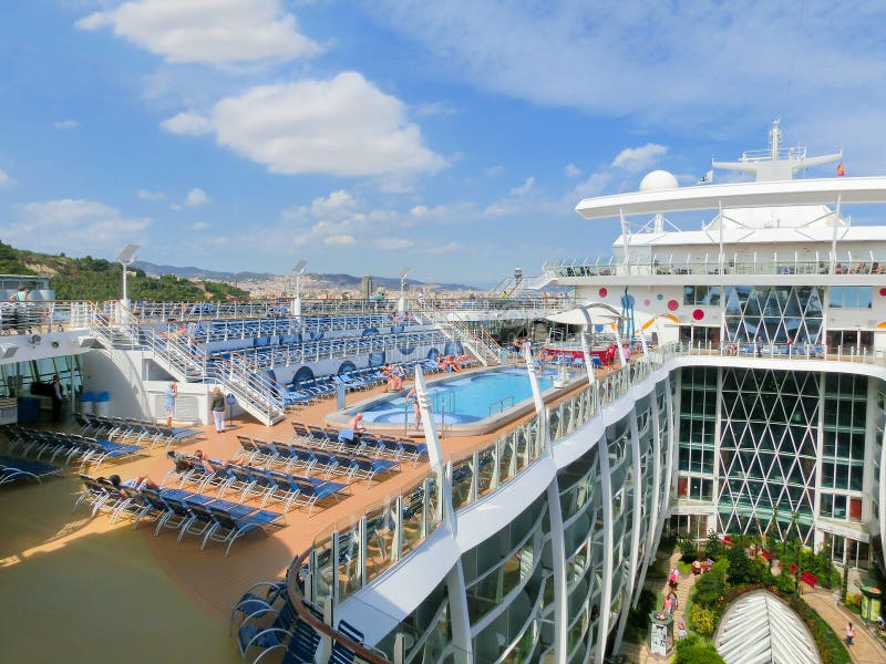 Barcelona, Spaine - September 06, 2015: Royal Caribbean, Allure of the ... Barcelona, Spaine - September 06, 2015: Royal Caribbean, Allure of the ...