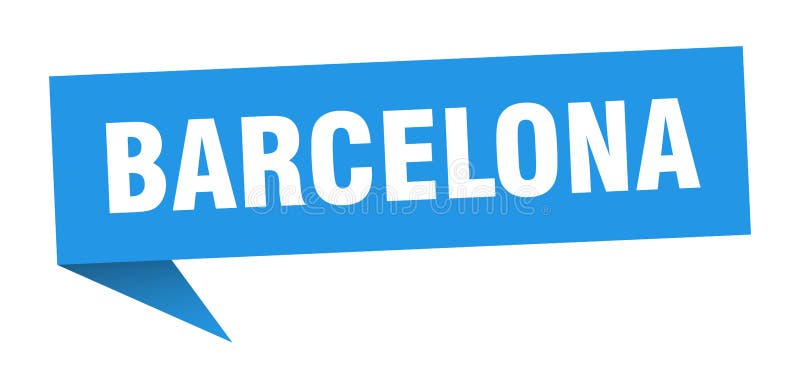 Barcelona Sticker. Barcelona Signpost Pointer Sign Stock Vector ...