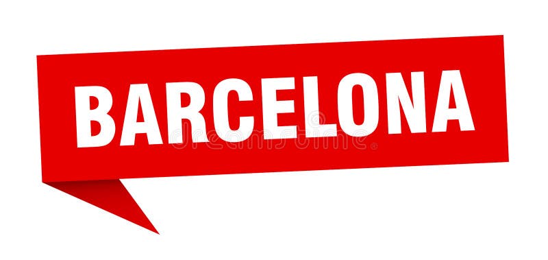 Barcelona Sticker. Barcelona Signpost Pointer Sign Stock Vector ...