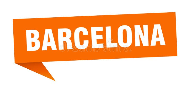 Barcelona Sticker. Barcelona Signpost Pointer Sign Stock Vector ...