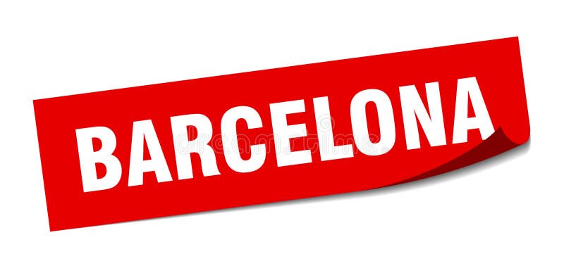 Barcelona Sticker. Barcelona Square Peeler Sign Stock Vector ...