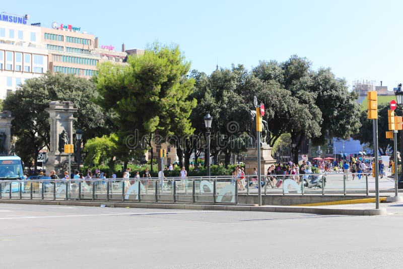 Barcelona streets editorial photography. Image of landmark - 46048802