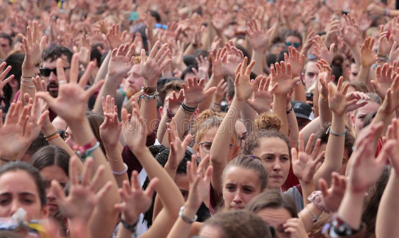 Barcelona Students Raise Their Hands during Demonstration for ...