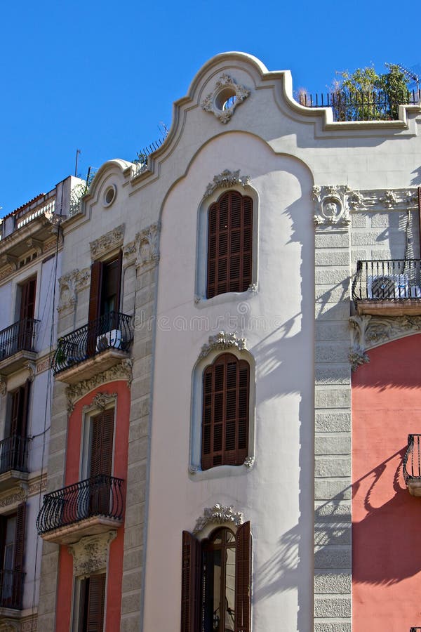 Barcelona Traditional Architecture (Spain) - 15 Stock Photo - Image of ...