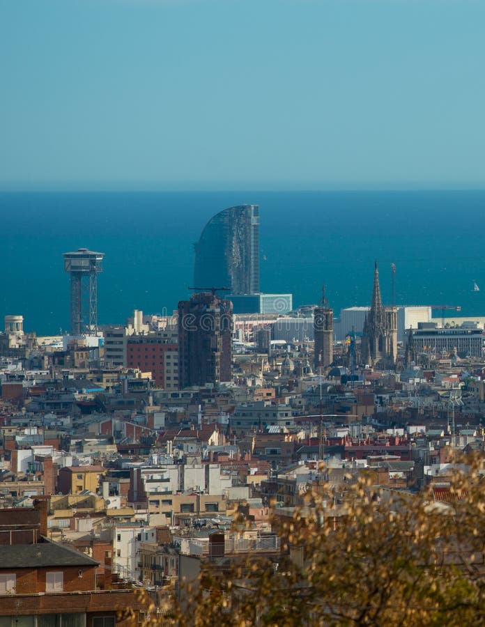 Barcelona view stock photo. Image of panoramic, famous - 32246714