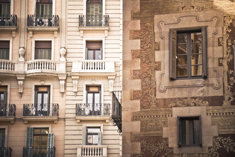 Barcelona windows stock image. Image of architecture - 25237471