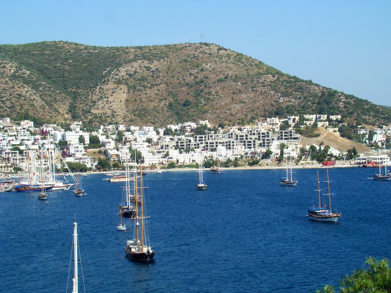 Barche a Vela in Bodrum-Turchia Immagine Stock - Immagine di città ...