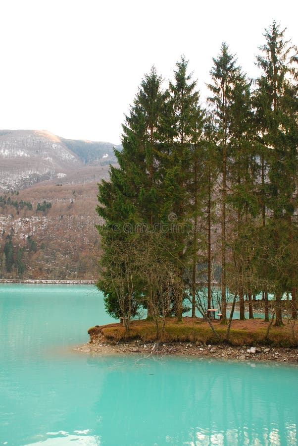 Lake Barcis Italy, Spectacular Landscape with Background Mountains and ...
