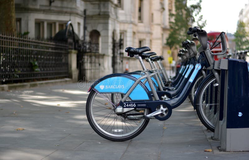 Barclays Bicycle Under a Bridge in London, UK Editorial Photography ...