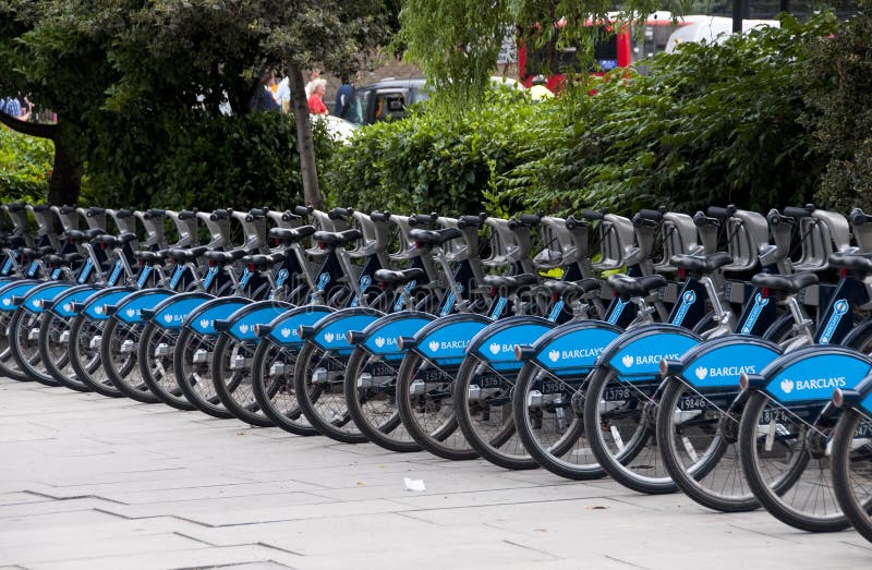 Barclays Bicycles in London, UK Editorial Image - Image of journey ...