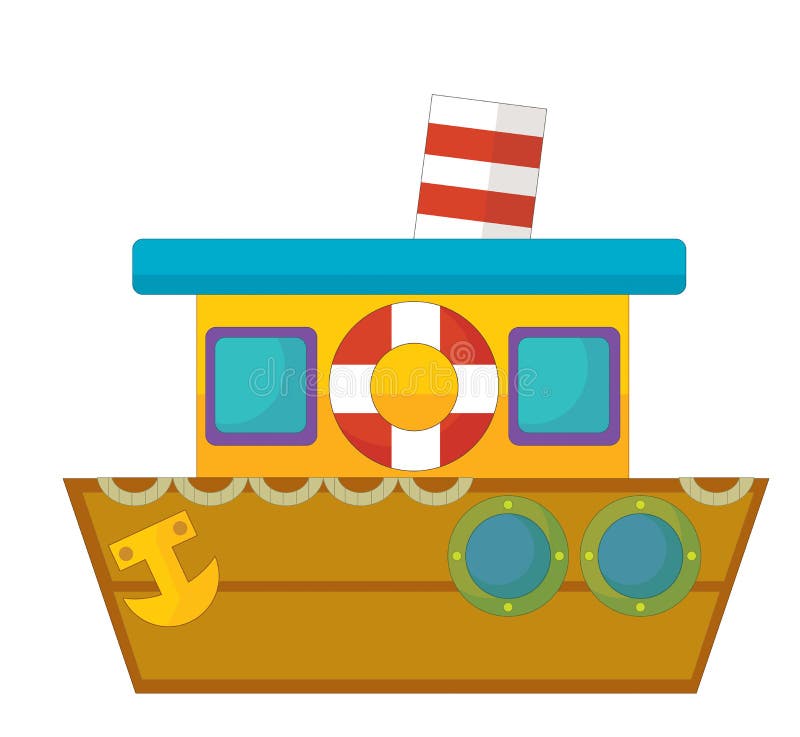 Barco De La Historieta - Caricatura Stock de ilustración - Ilustración ...