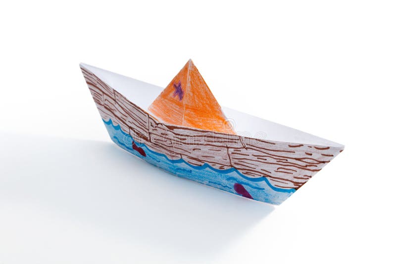 Barco de papel foto de archivo. Imagen de blanco, primer - 247066588
