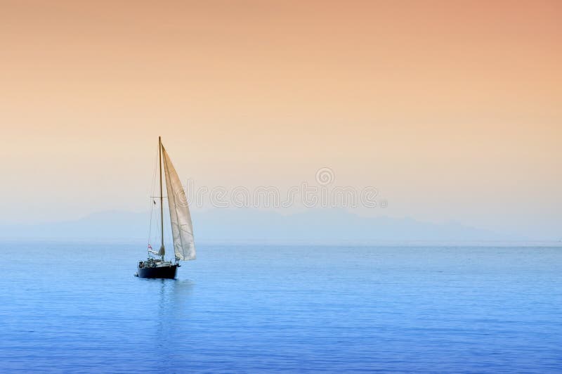 Barco no mar imagem de stock. Imagem de sunset, férias - 11639579