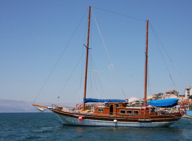 Barco turco del gulet imagen de archivo. Imagen de tradicional - 17464733