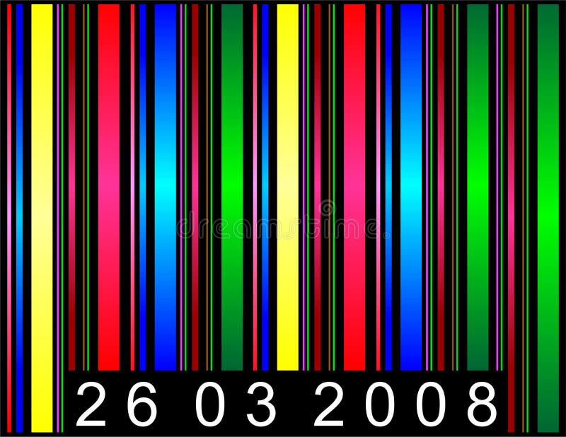 Colored bar code stock illustration. Illustration of computer - 2512354