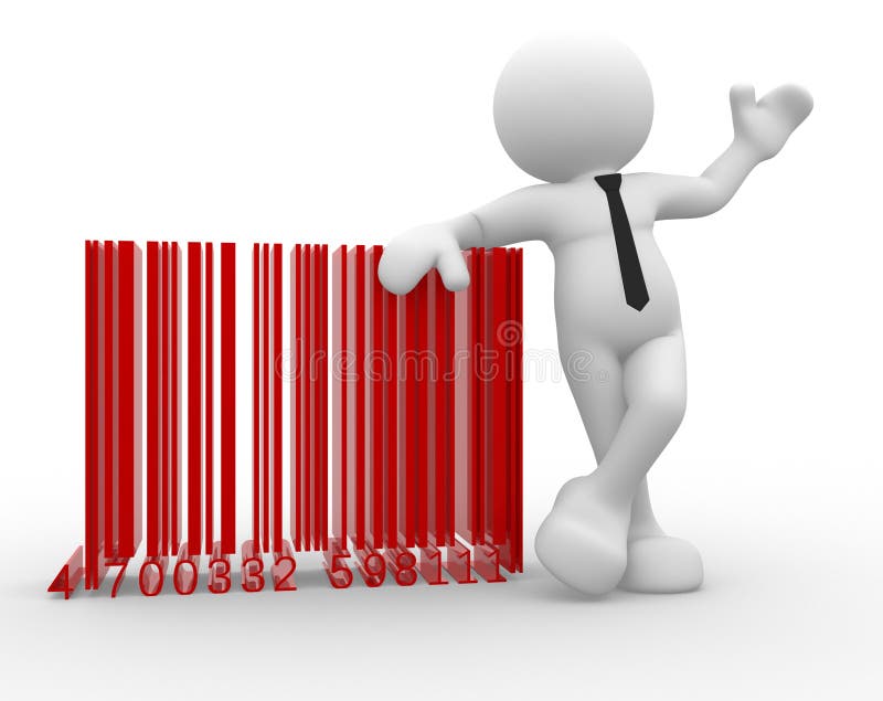 Barcode stock illustration. Illustration of people, discount - 26251029