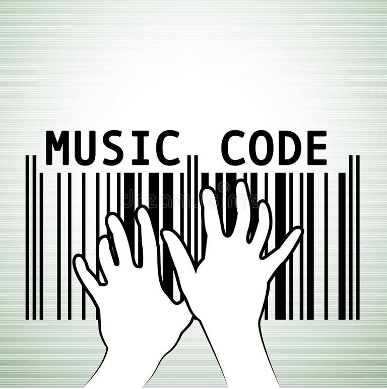 Barcode as music stock vector. Illustration of retail - 59577312