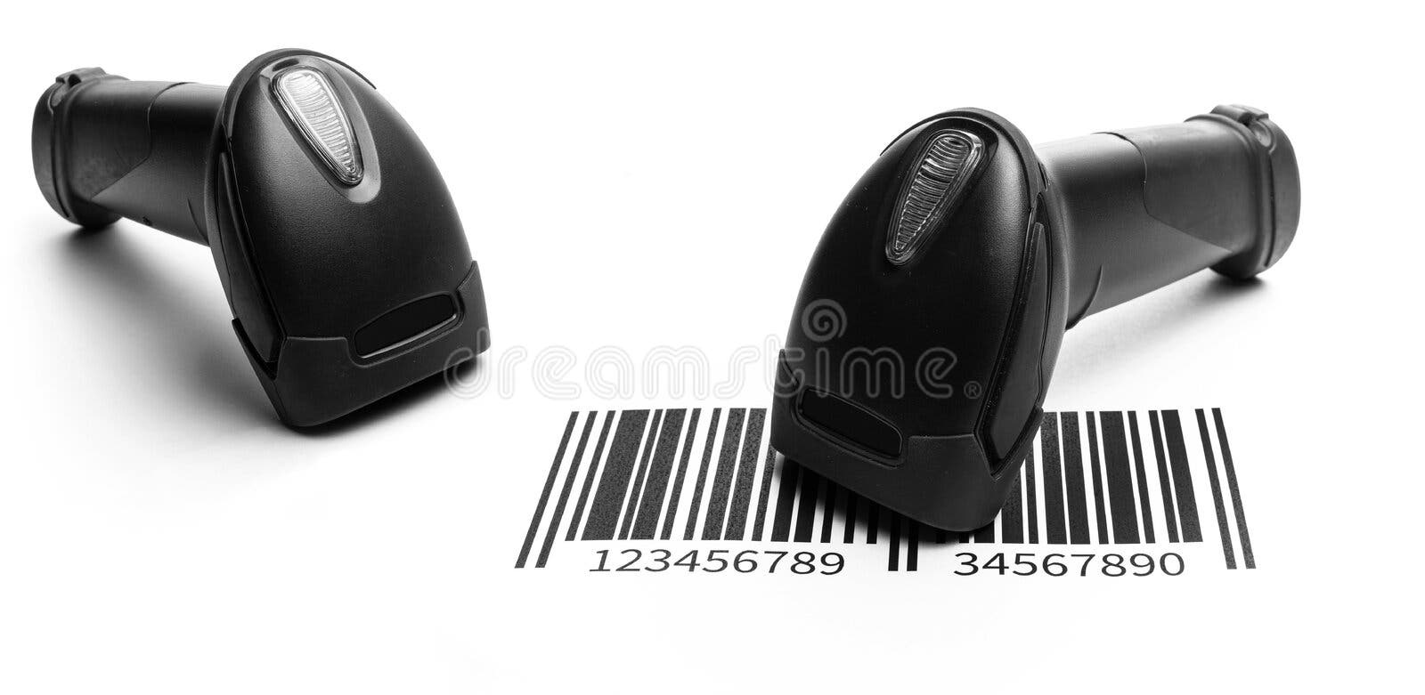Laser Scanner Barcode Reader Scanning for Loading Luggage Bag Stock ...
