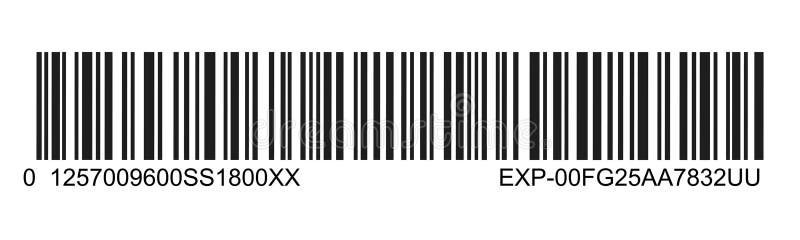 Barcode, Bar Code Icon Isolated, Tag for Products, Vertical Stripes ...