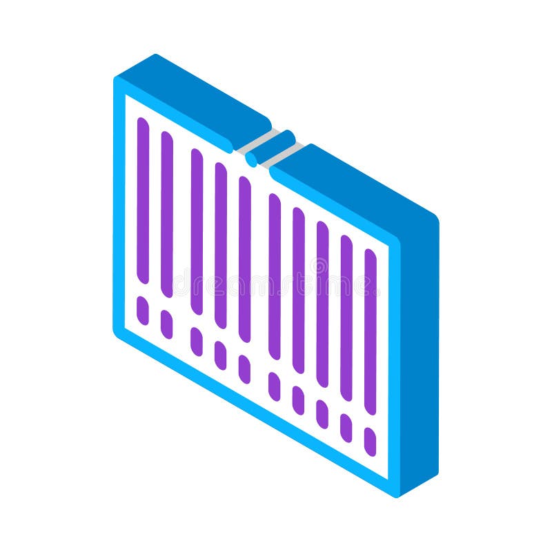 Barcode Bar Code Isometric Icon Vector Illustration Stock Vector ...