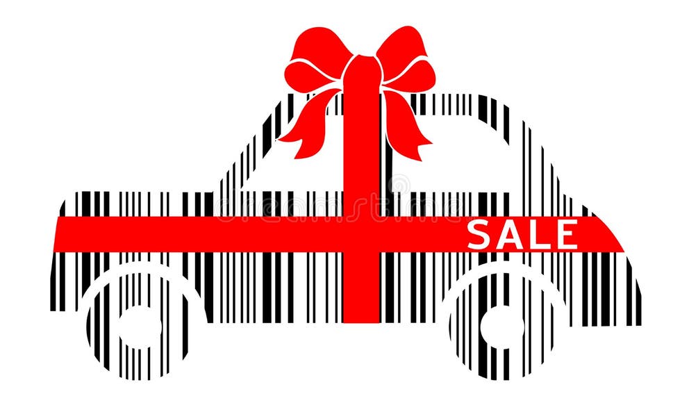 Barcode car - present stock illustration. Illustration of label - 1957173