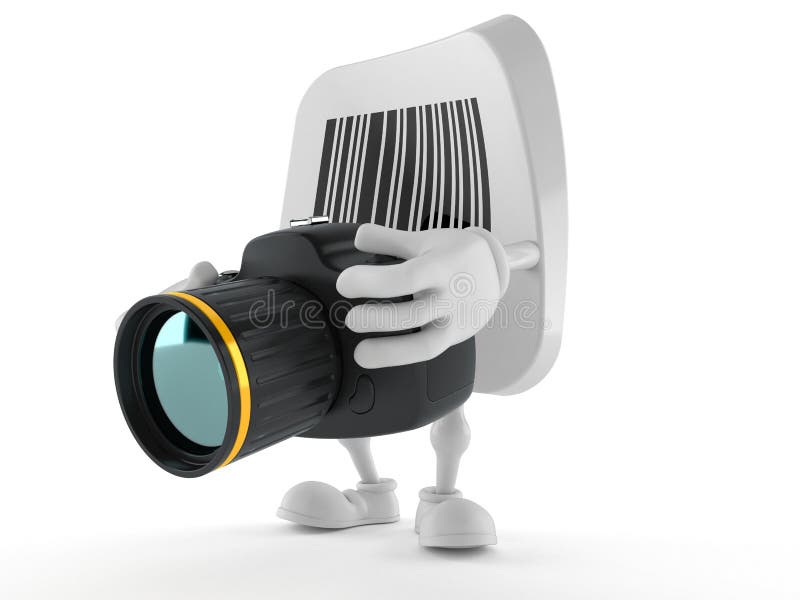 Camera as barcode stock vector. Illustration of scanner - 13618191