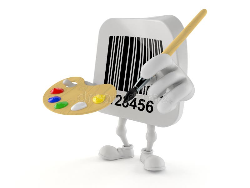 Barcode and Paint Roller, Security and Code Logo Stock Vector ...