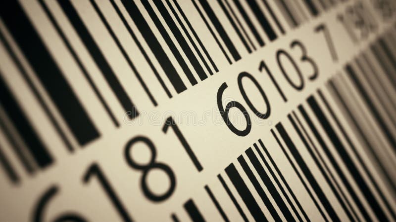 Barcode. Close-up with Depth of Field Stock Illustration - Illustration ...