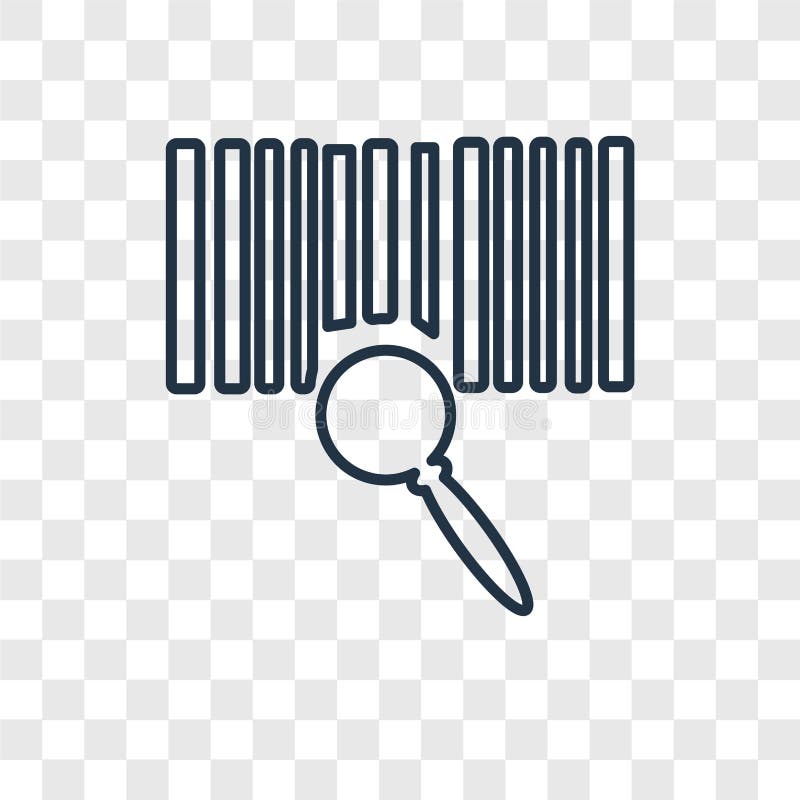 Barcode Concept Vector Linear Icon Isolated on Transparent Background ...