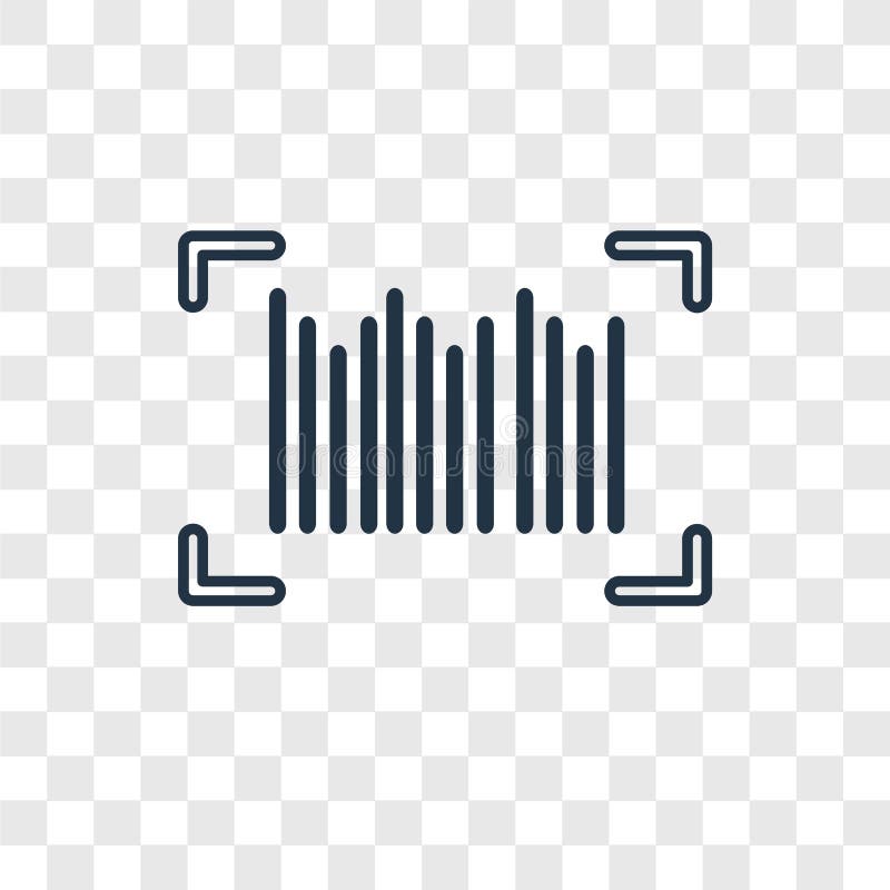 Barcode Concept Vector Linear Icon Isolated on Transparent Background ...