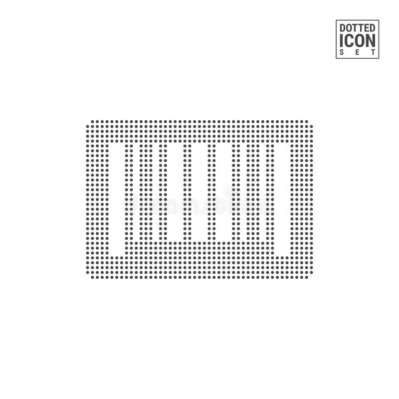 Barcode with a dotted line stock illustration. Illustration of code ...
