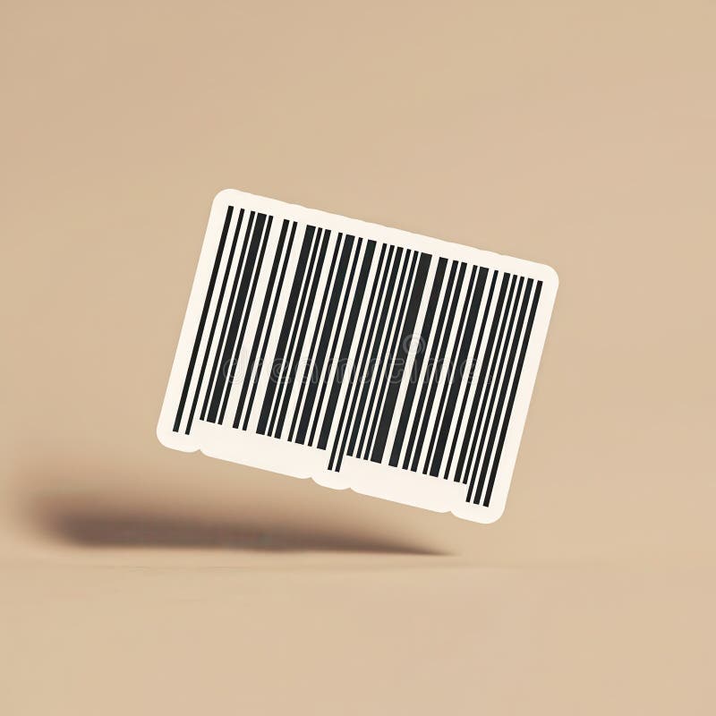 A Barcode is Floating on a Transparent Background Stock Illustration ...