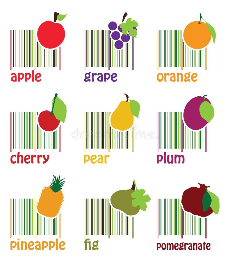 Barcode Fruits Stock Illustrations – 126 Barcode Fruits Stock ...