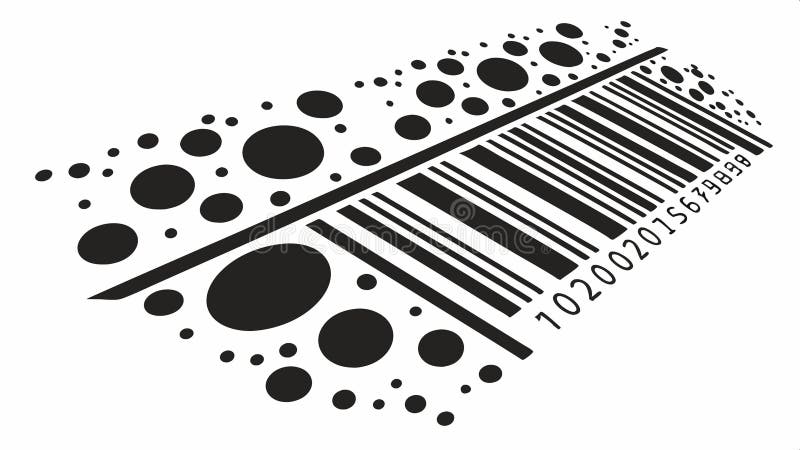 Barcode Graphic, Modern Design Element for Tech Themes and Projects ...