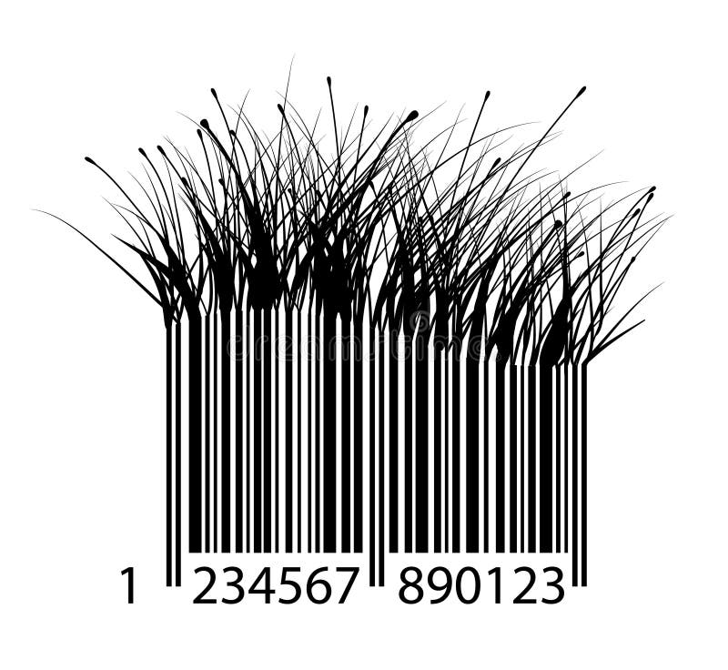 Barcode of grass stock vector. Illustration of data, plant - 44995648