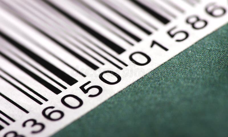 Green Barcode with Selective Focus Stock Image - Image of export, label ...