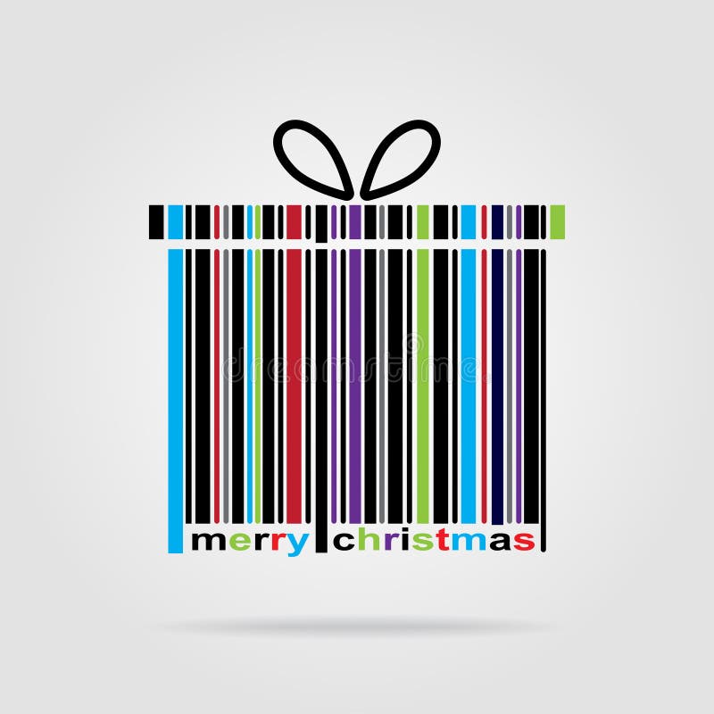 Barcode Happy New Year and Merry Christmas. Stock Vector - Illustration ...