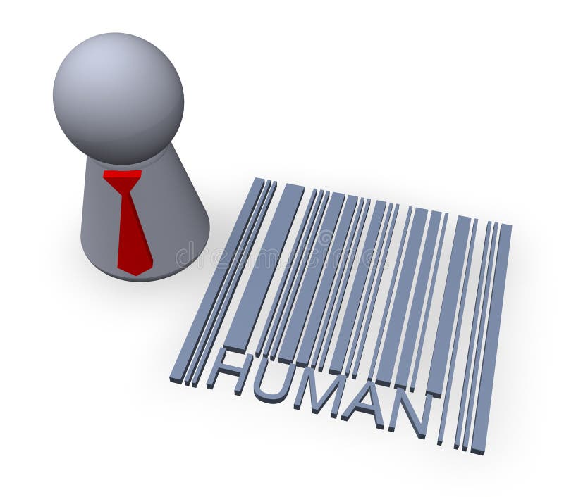 Barcode human stock illustration. Illustration of marked - 1486796