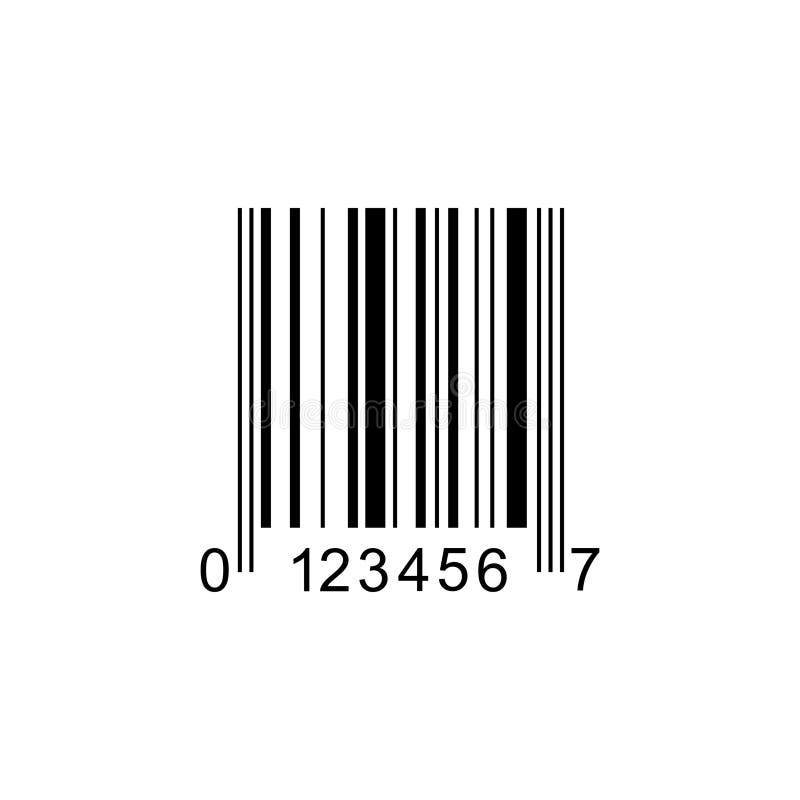 Barcode Icon. Fake Bar Code Label Template Isolated on White Background ...