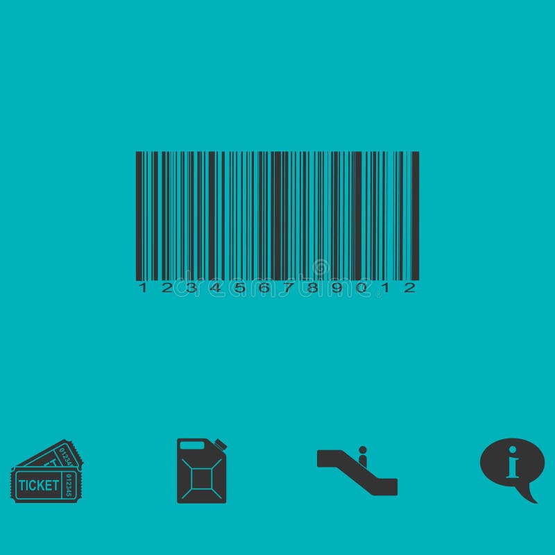 Barcode icon flat stock vector. Illustration of code - 137915217