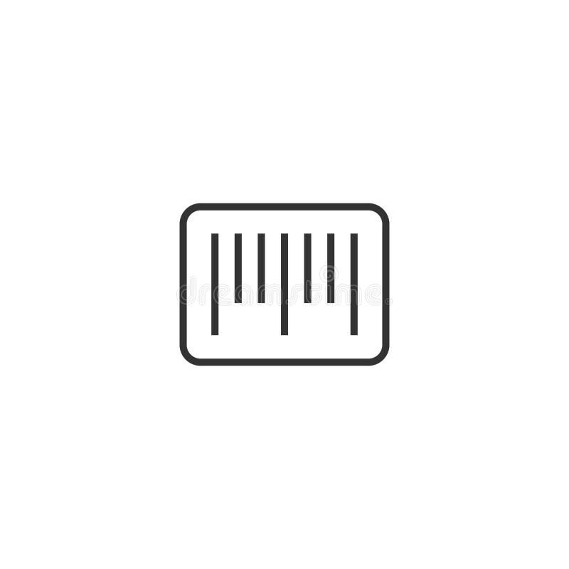 Barcode Icon in Comic Style. Product Distribution Cartoon Vector ...