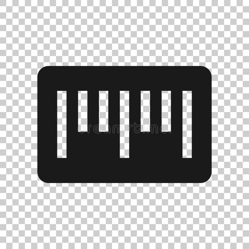 Barcode Icon in Comic Style. Product Distribution Cartoon Vector ...