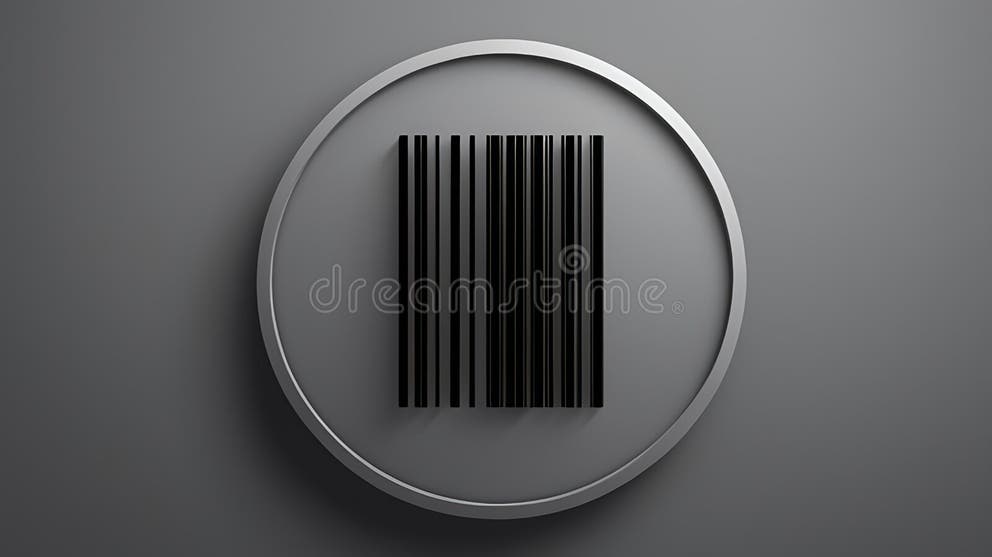 Barcode Icon Grey Background Stock Illustration - Illustration of ...