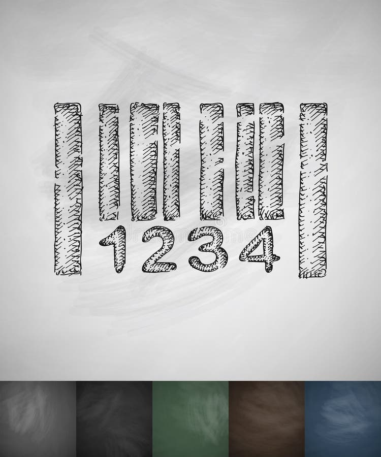 Barcode Icon. Hand Drawn Vector Illustration Stock Vector ...