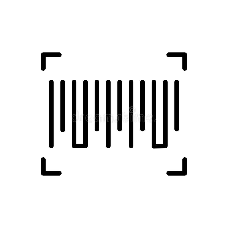 Black Line Icon for Barcode, Scan and Scanner Stock Vector ...
