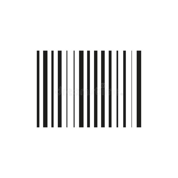 Barcode Icon Vector. Black Vertical Stripes. Product Scan Symbol. Code ...