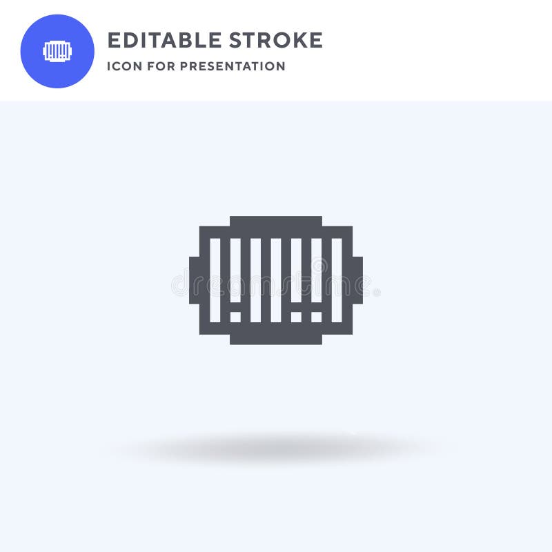 Barcode Icon Vector, Filled Flat Sign, Solid Pictogram Isolated on ...
